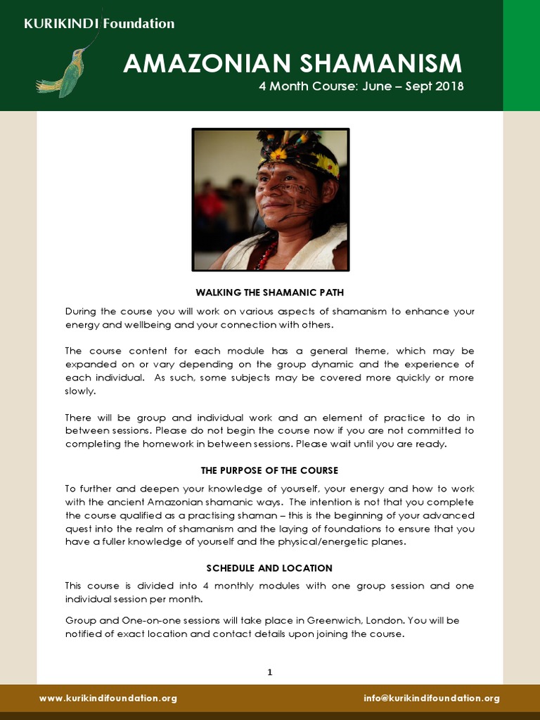 Kurikindi Amazonian Shamanism | PDF | Shamanism | Amazon Rainforest