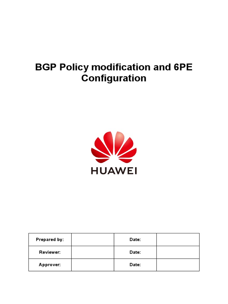 BGP Policy Modification and 6PE Configuration | PDF | Internet Protocols | Networking