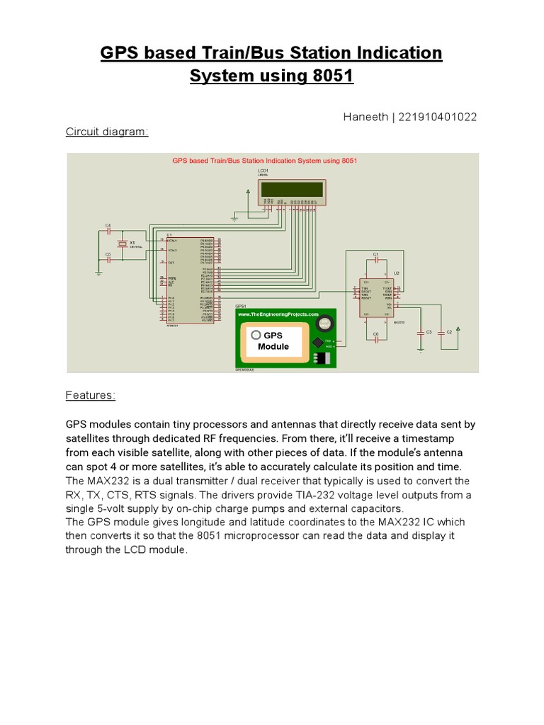 GPS Train/Bus Station Indication System | PDF | Computers | Technology ...