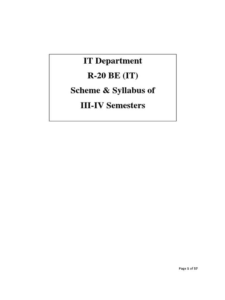 Sem 3,4,5,6,7,8-Syllabus & Sem 3-Time Table | PDF | Databases | Spring ...