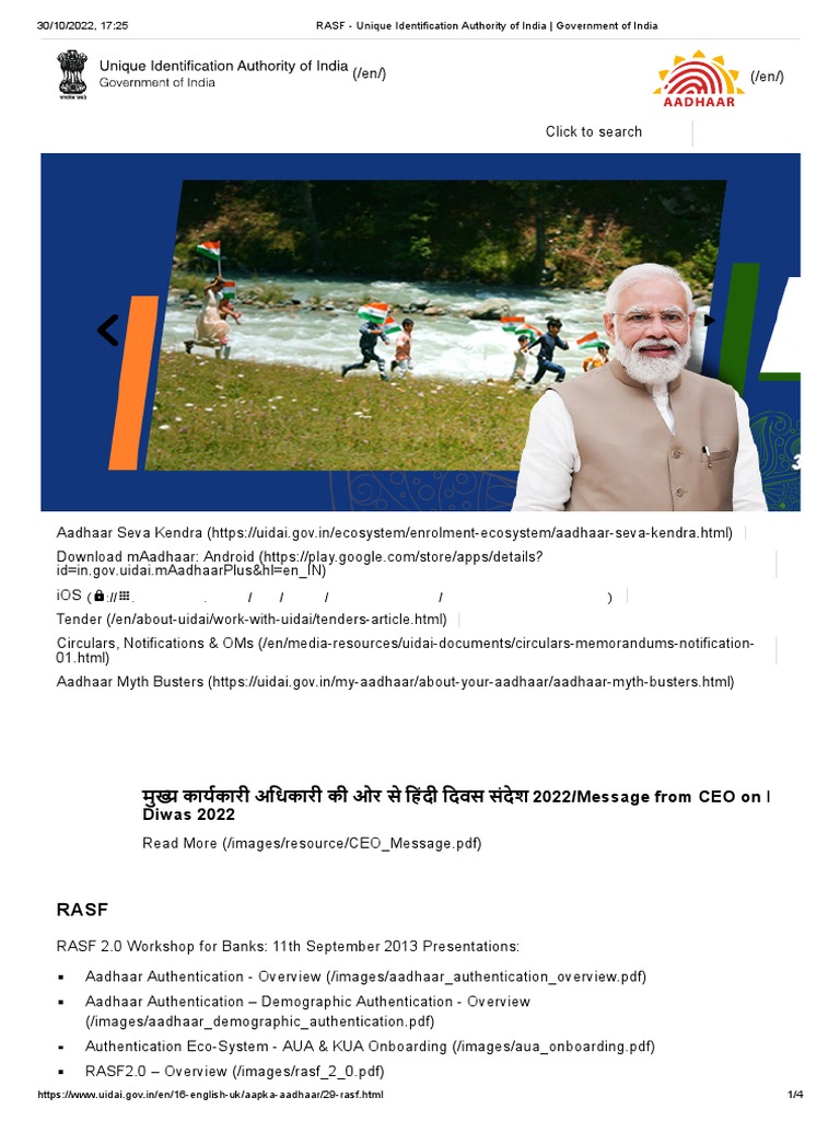 RASF - Unique Identification Authority of India - Government of India ...