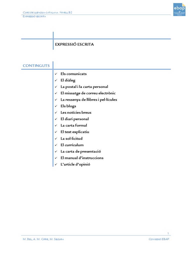 5 Expressió Escrita (2021) | PDF
