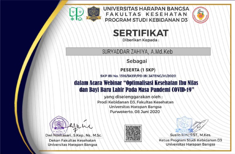 Sertifikat Webinar | PDF