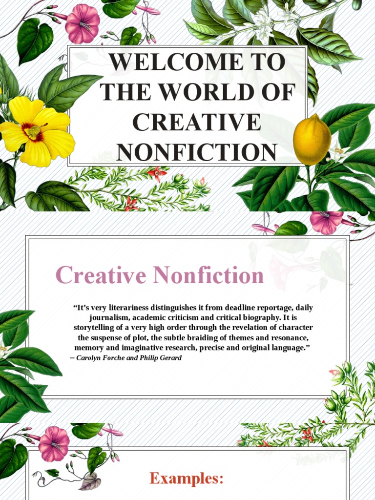 Understanding Creative Nonfiction Techniques | PDF | Creative Nonfiction
