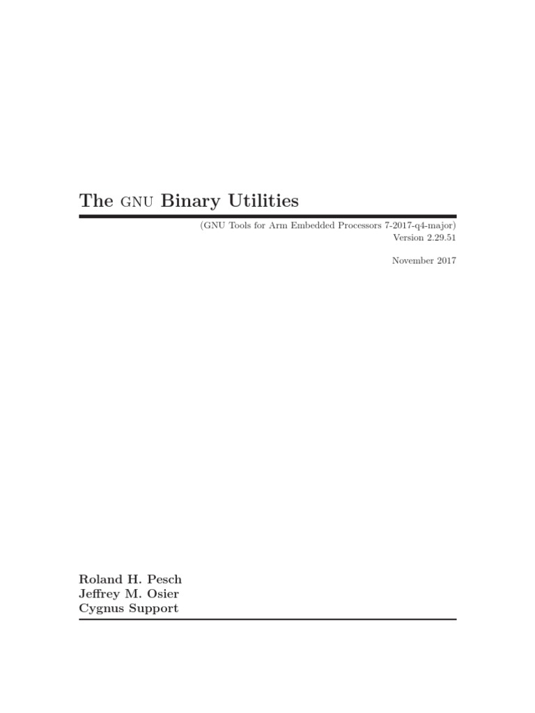 Binutils Pdf Computer File Library Computing
