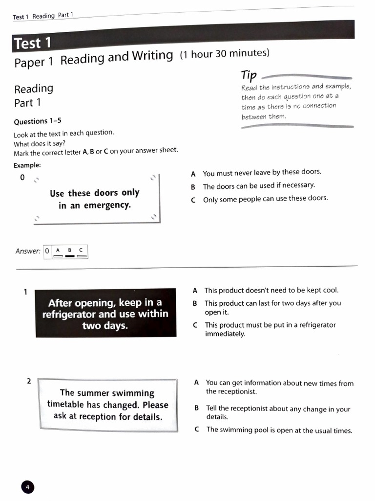 Engleza Cambridge Test | PDF | International Student | Question