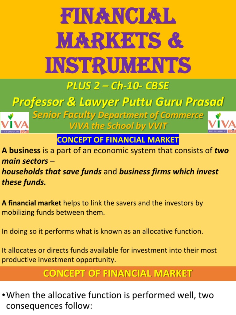 Understanding Financial Markets and Instruments | PDF | Stocks ...