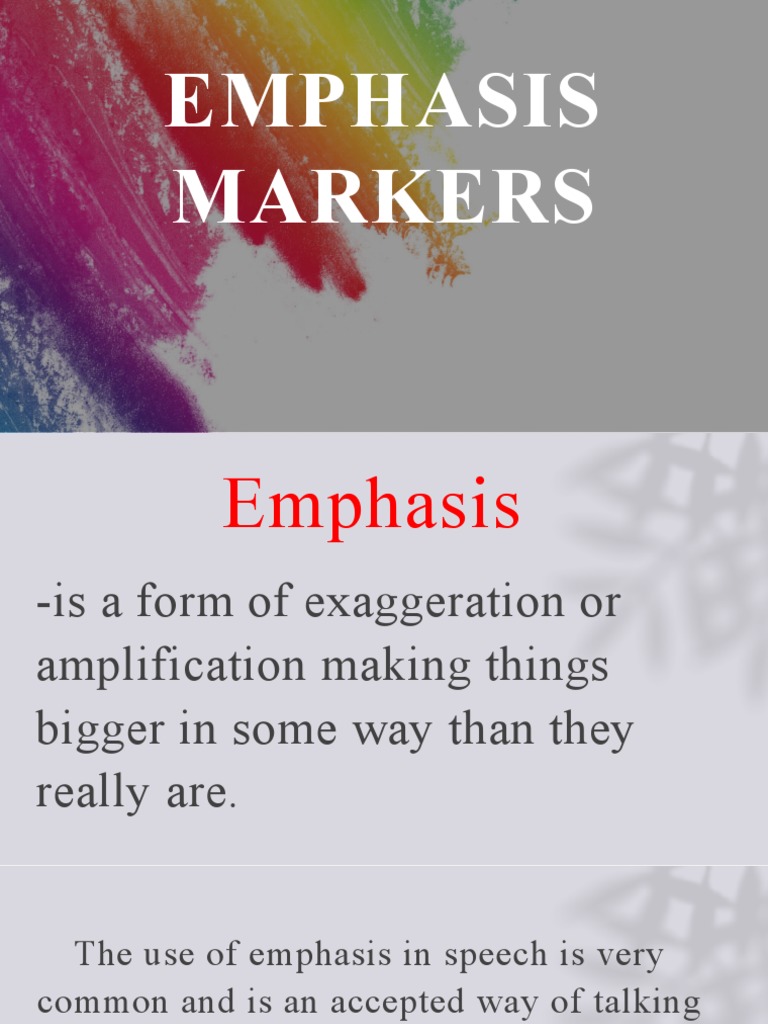 Emphasis Markers | PDF