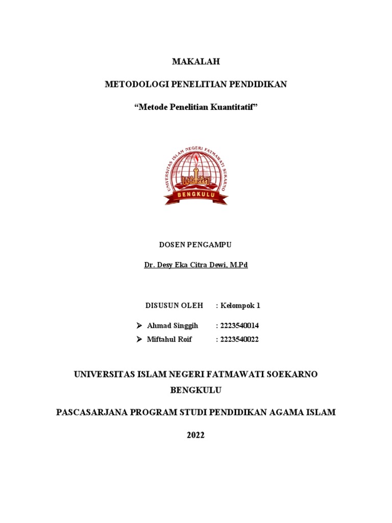 Makalah Metodologi Penelitian | PDF