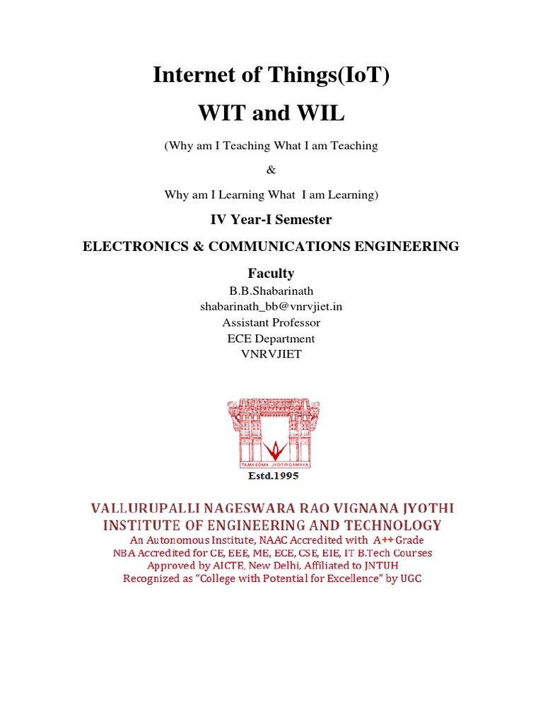IOT Unit 3 To 5 Material | PDF | Internet Of Things | Wireless Sensor Network
