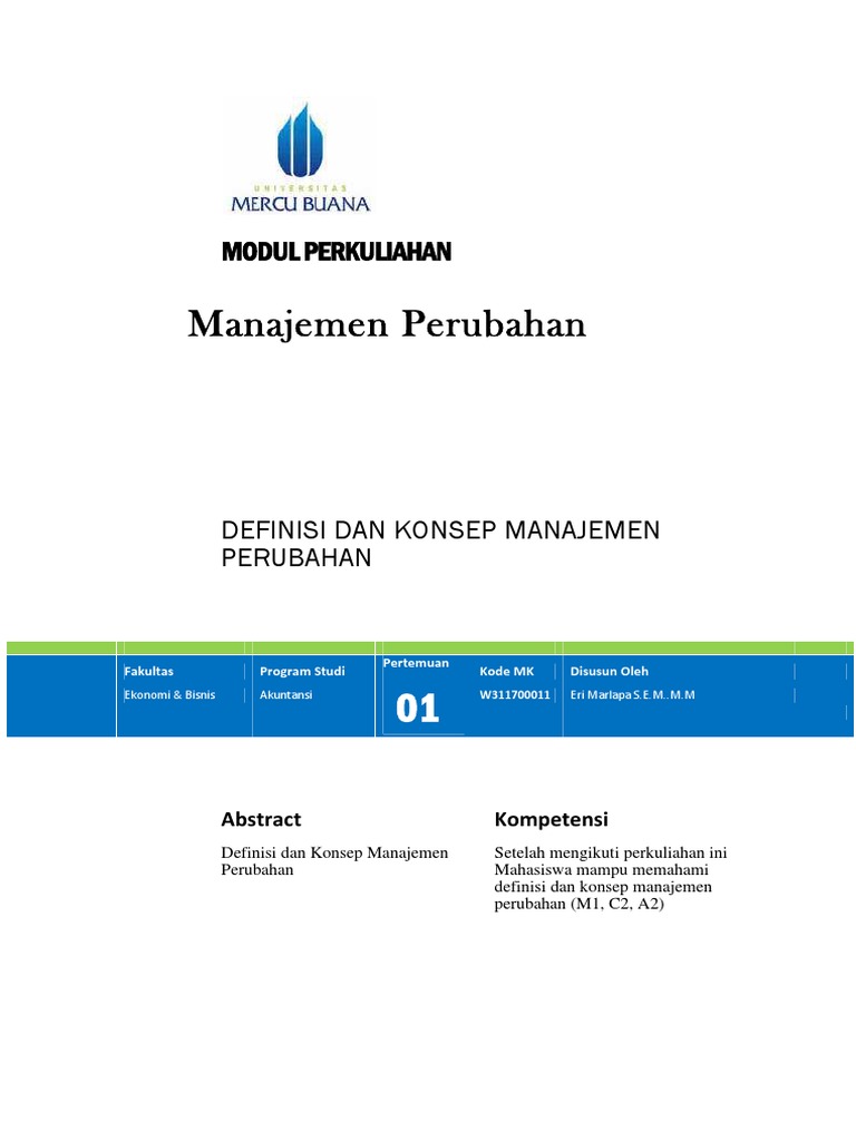 Modul Manajemen Perubahan | PDF