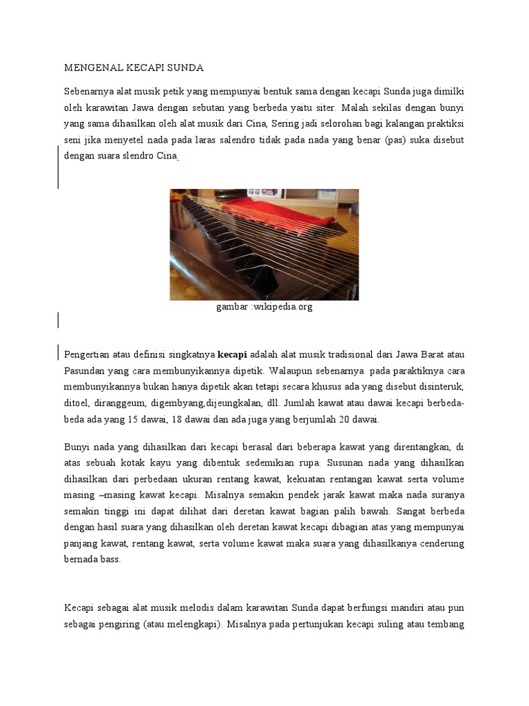 Kecapi Sunda | PDF | Griya & Taman