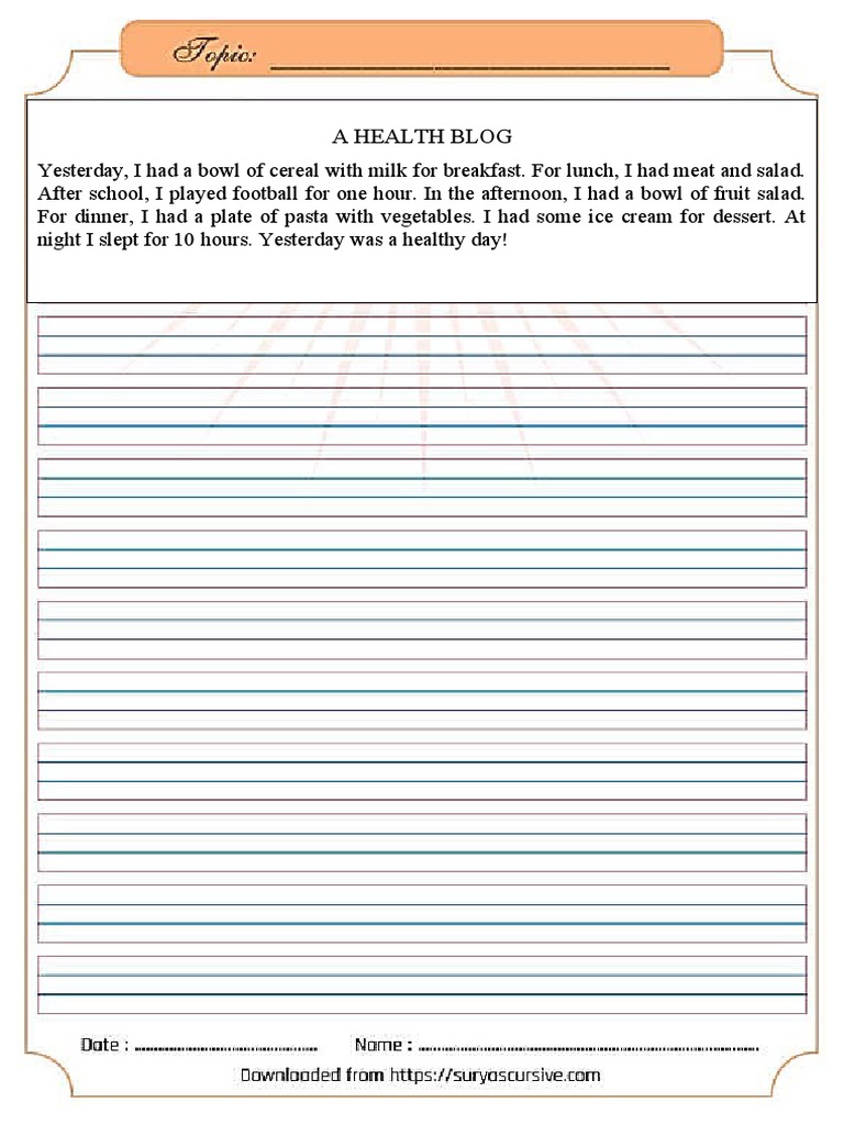 Cursive Writing Competition | PDF | Wellness