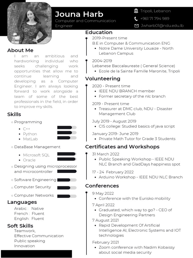 Jouna Harb-Cv | PDF | Computer Science | Computing