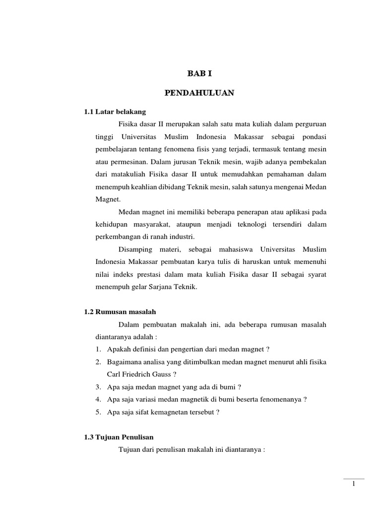 Makalah Medan Magnet | PDF