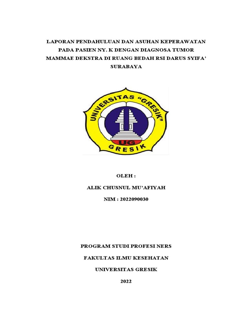 Asuhan Keperawatan Tumor Mammae Kanan | PDF | Kesehatan Holistik