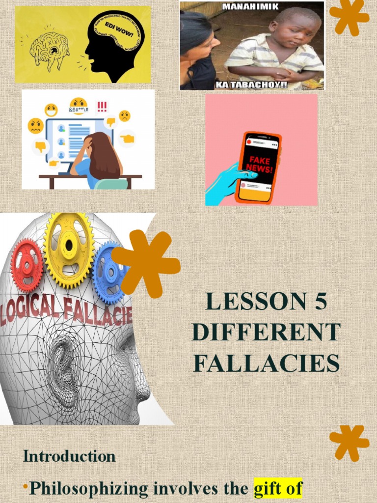 Lesson 5 Different Fallacies | PDF | Argument | Fallacy