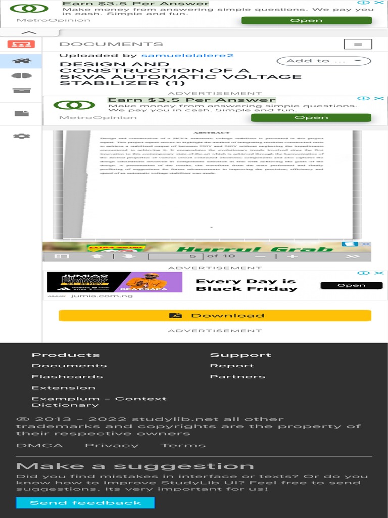 Design and Construction of A 5kva Automatic Volta | PDF | Computer ...