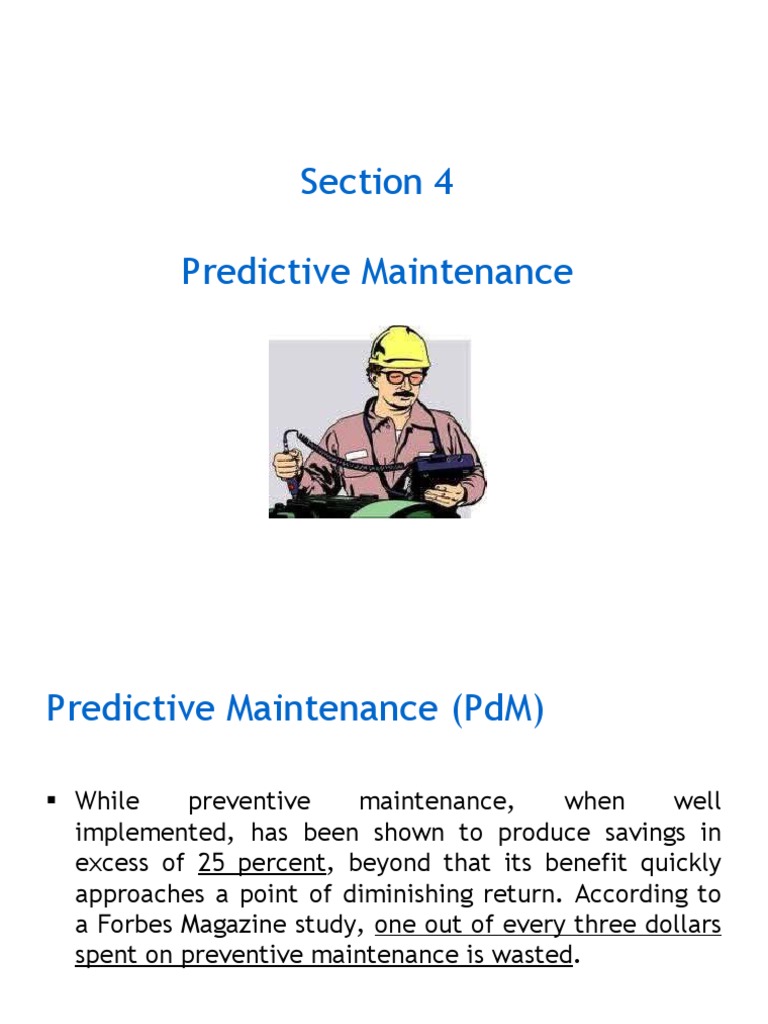 RE140 Section 4 - Predictive Maintenance P1 (NXPowerLite) | PDF | Wear ...