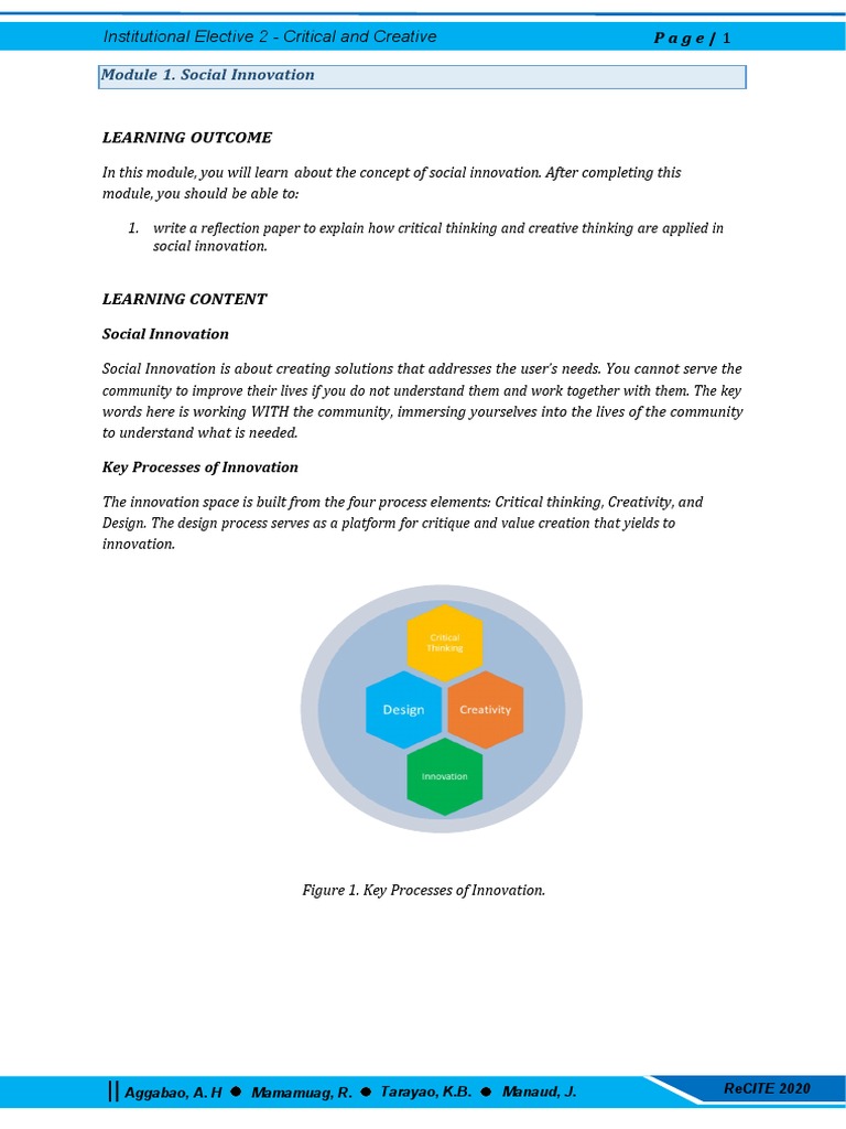 CCT Module 1 2 | PDF | Design Thinking | Design