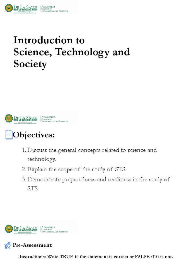 Introduction To Science, Technology, and Society - PPT | PDF | Science ...