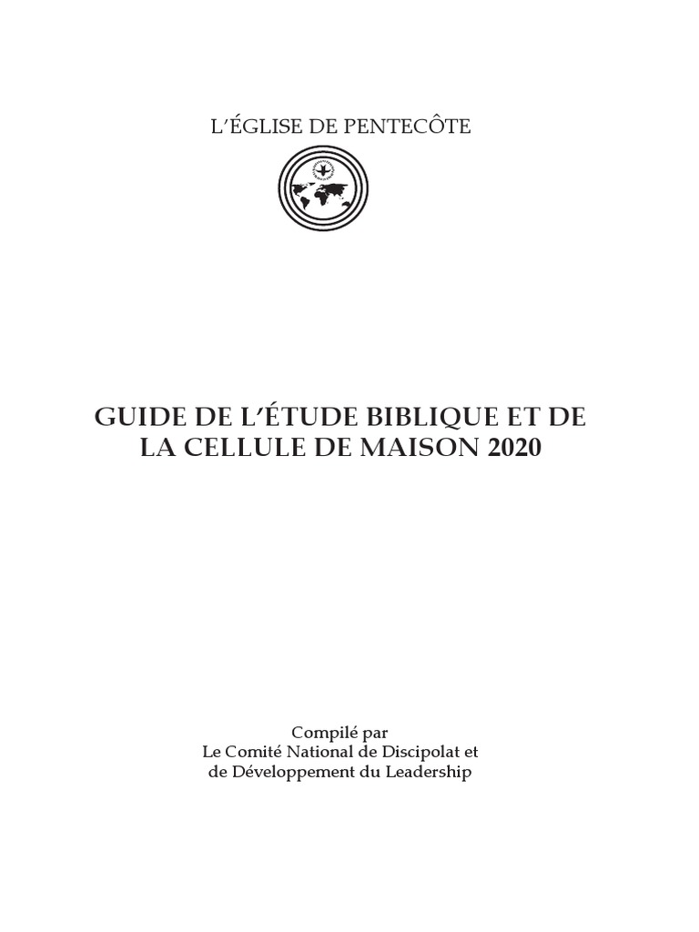 French Bible Study Home Cell Guide 2020 | PDF | Jésus | Église chrétienne