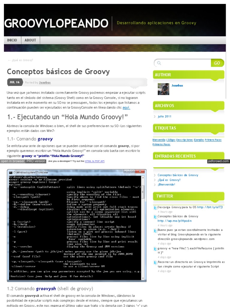02 - Conceptos Básicos de Groovy | PDF | Java (lenguaje de programación ...