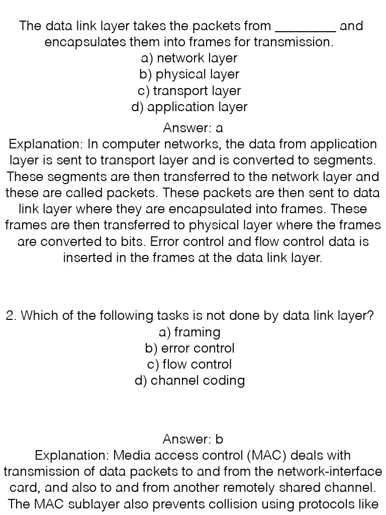 Mcqforu | PDF | Modulation | Computer Network