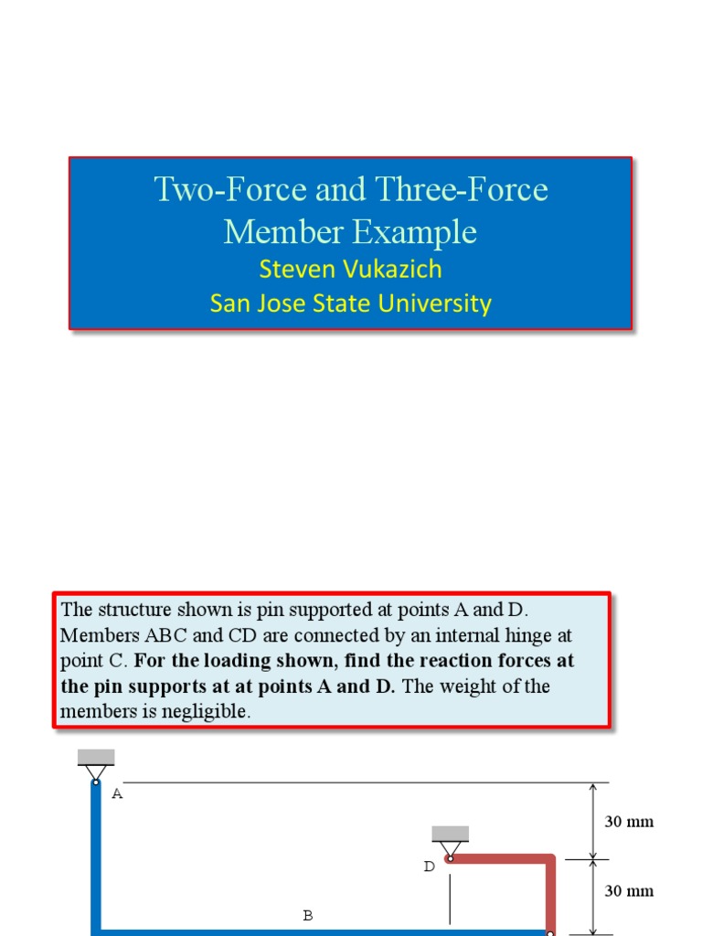 2 and 3 Force Member Example | PDF | Applied And Interdisciplinary Physics | Chemistry