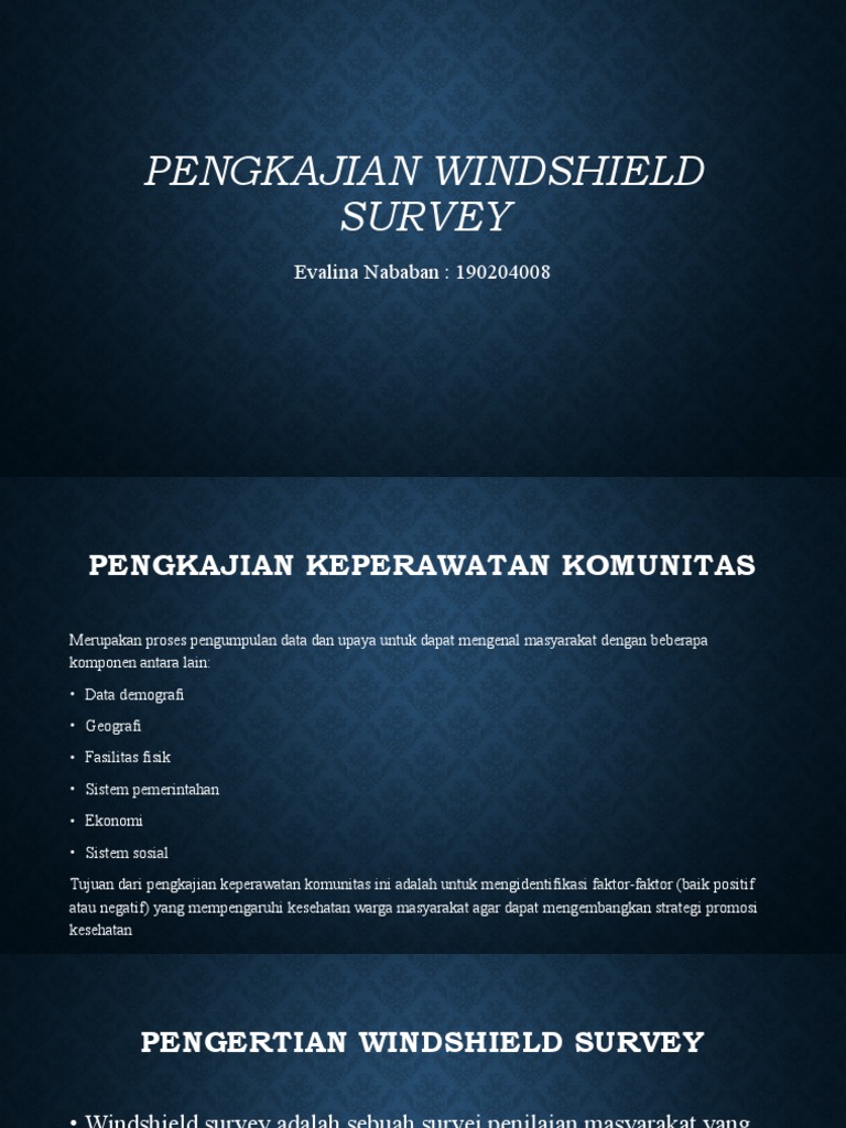 Pengkajian Windshield Survey | PDF
