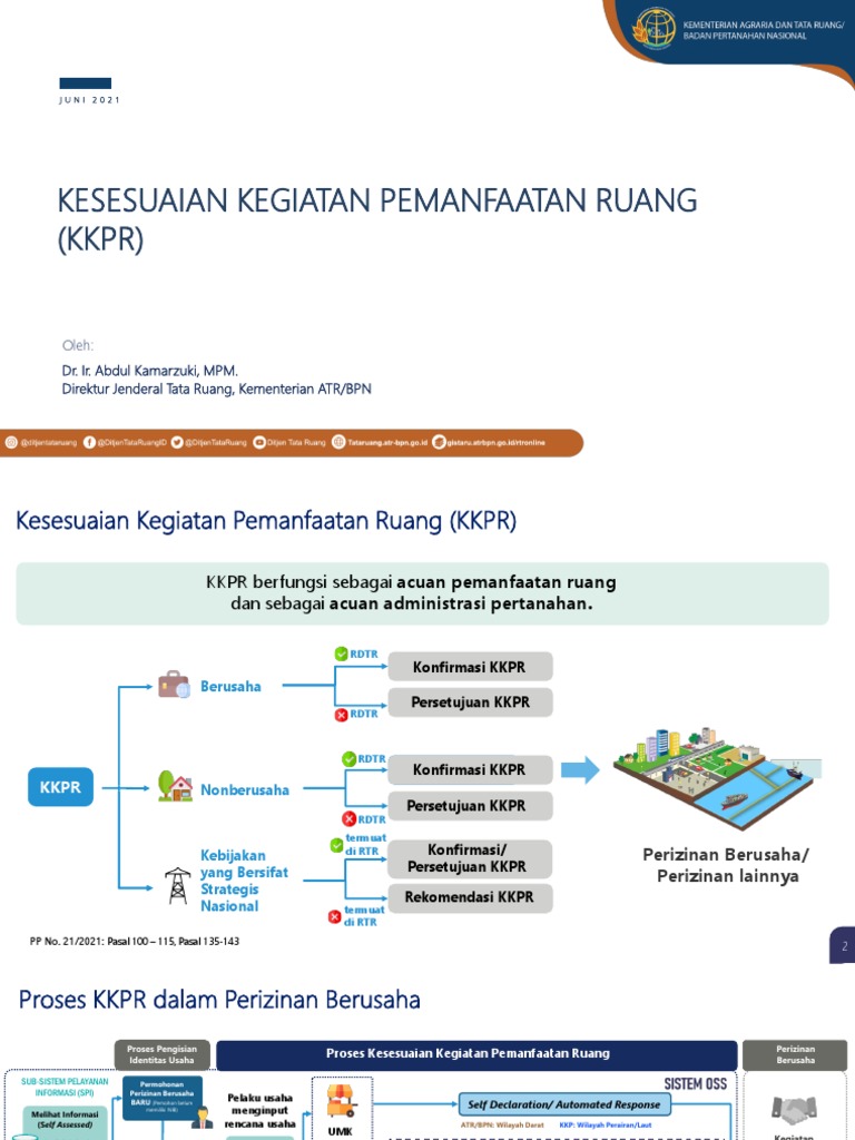 Bahan Sosialisasi Rapermen KKPR - Bali | PDF