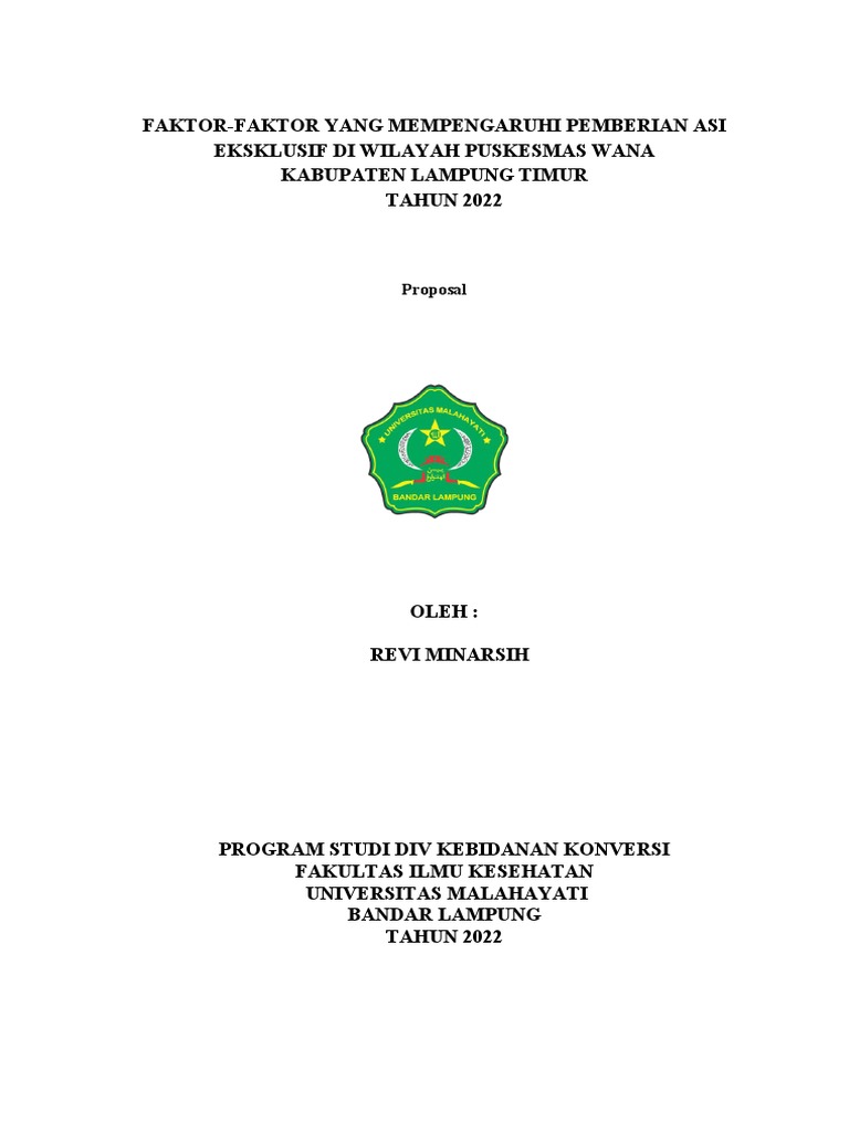 Revi Minarsih (Proposal Penelitian) | PDF