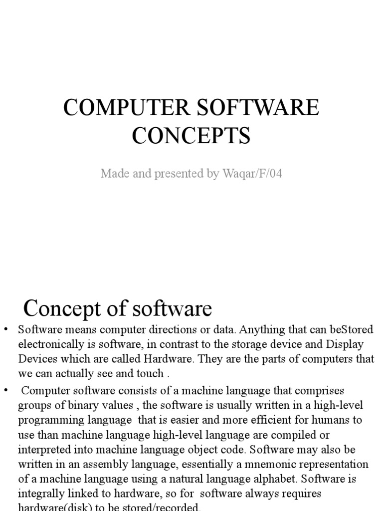 Computer Software Concepts | PDF | Software | Bios