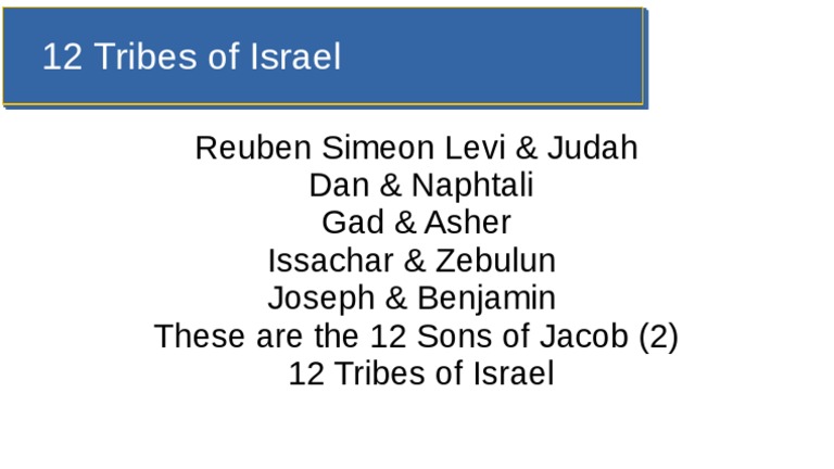 12 Tribes Song | PDF