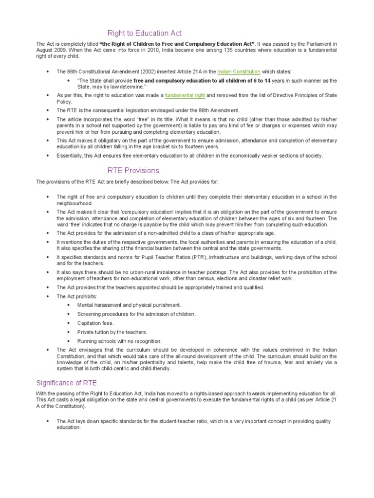 Right To Education | PDF | Legal Aid | Justice