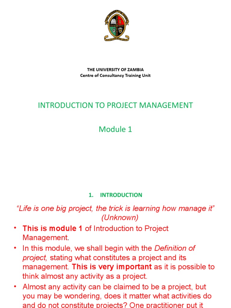 Module 1 - Introduction To Project Management For Video | PDF | Project Management | Business