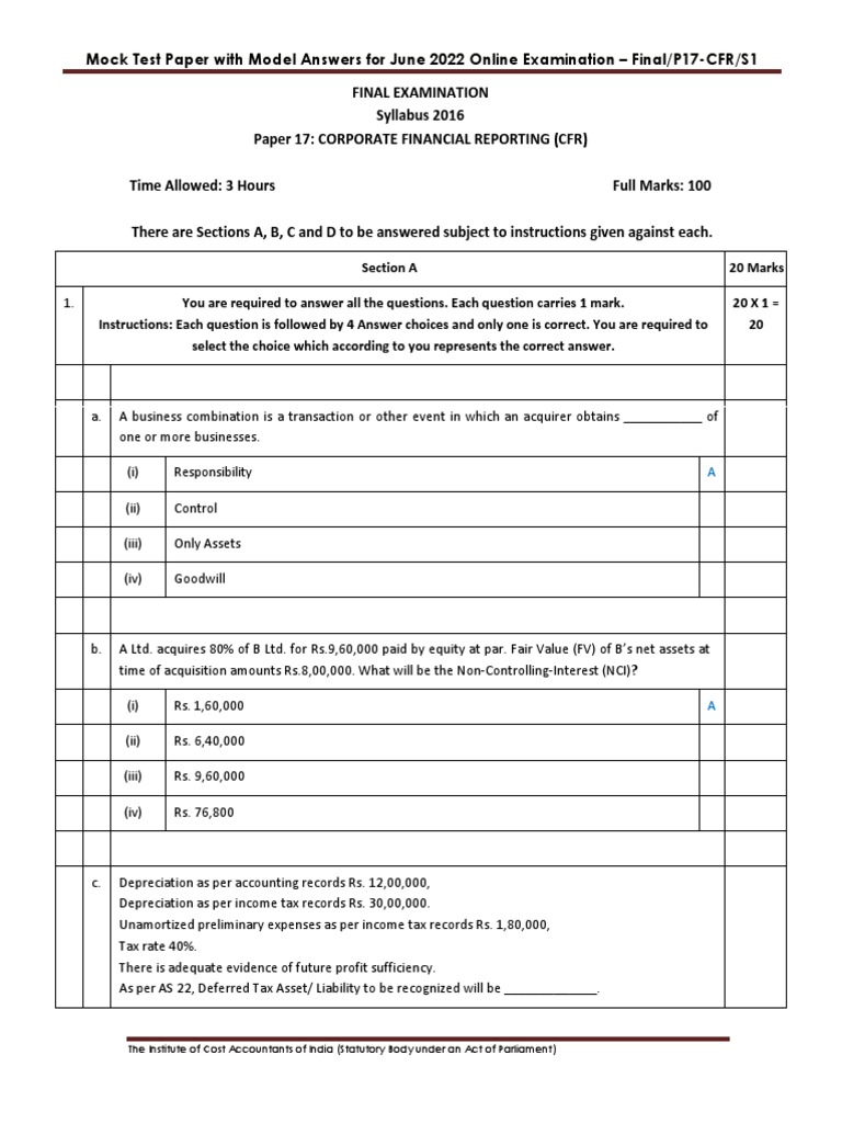 P17 Qpma | PDF | Goodwill (Accounting) | Corporate Social Responsibility