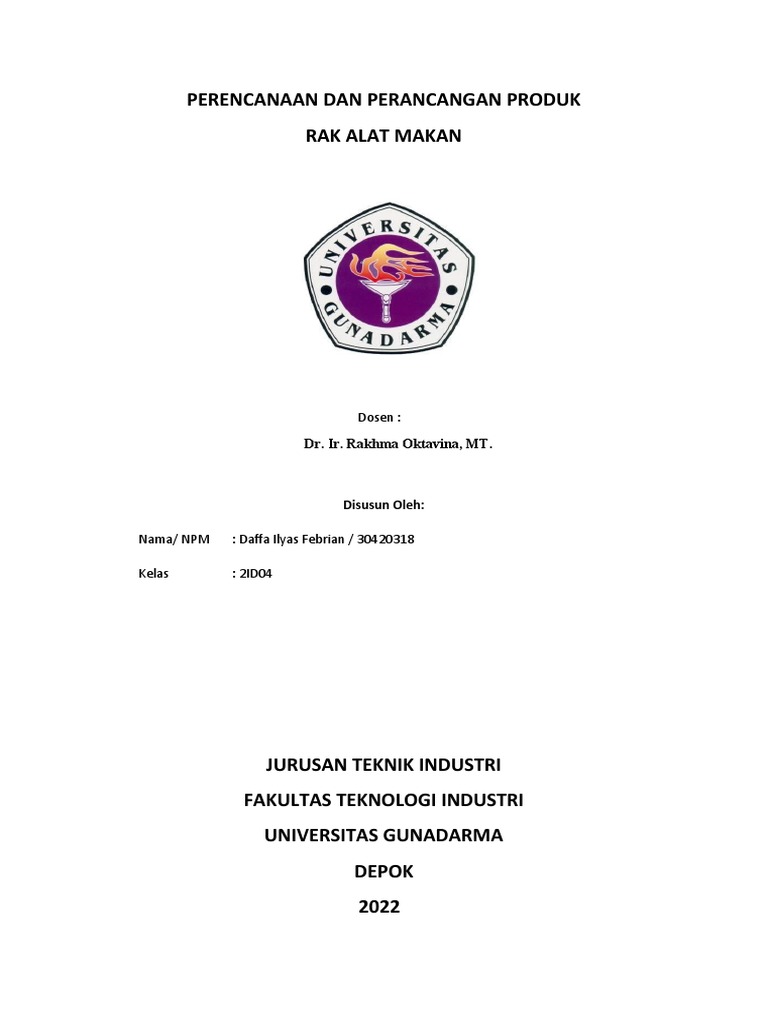 Tugas Perancangan Produk | PDF