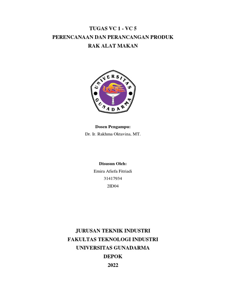 Tugas Vclass Perancangan Produk | PDF