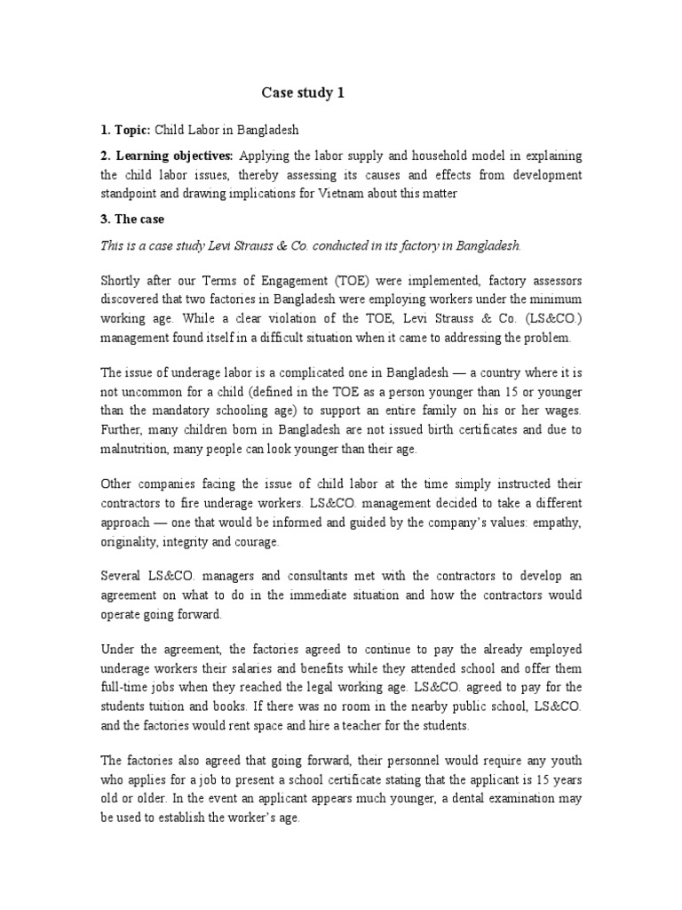 Case Study 1 | PDF | Employment | Labour Economics