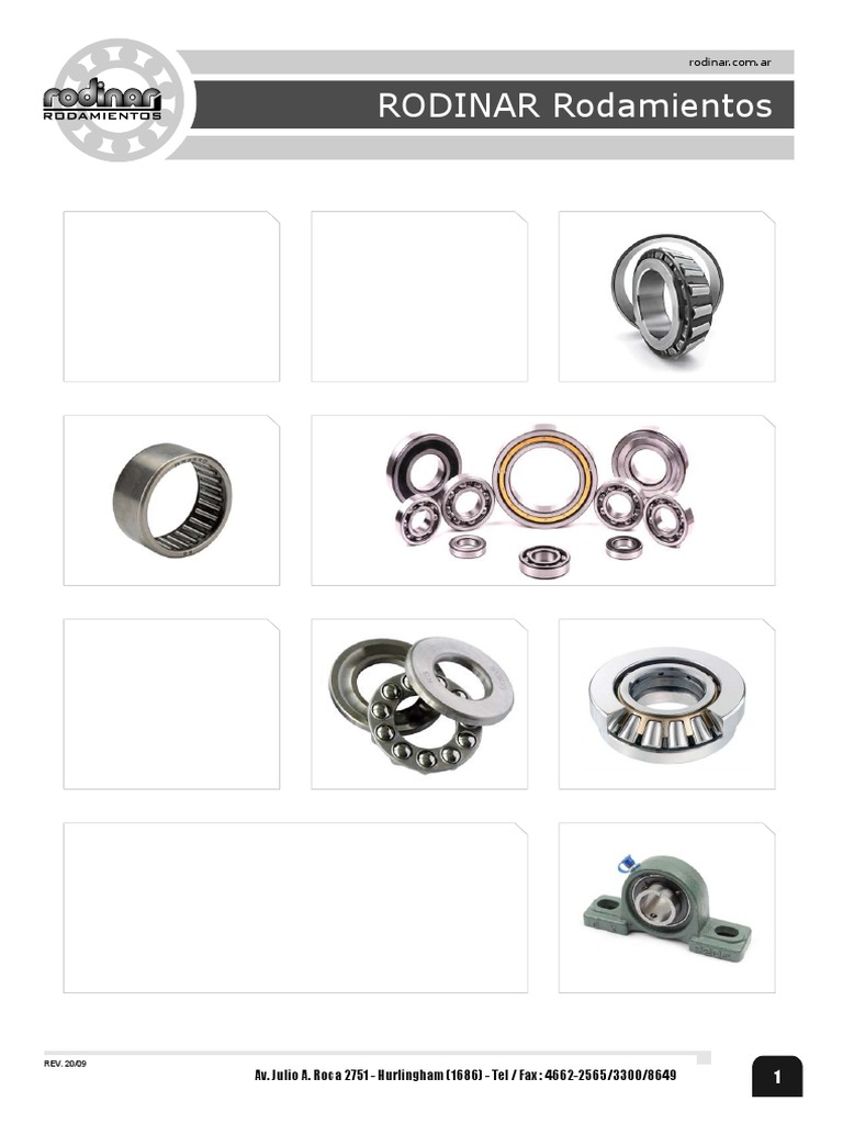 Tabla Dimensiones Rodamientos | PDF | Ingeniería Química | Sectores ...
