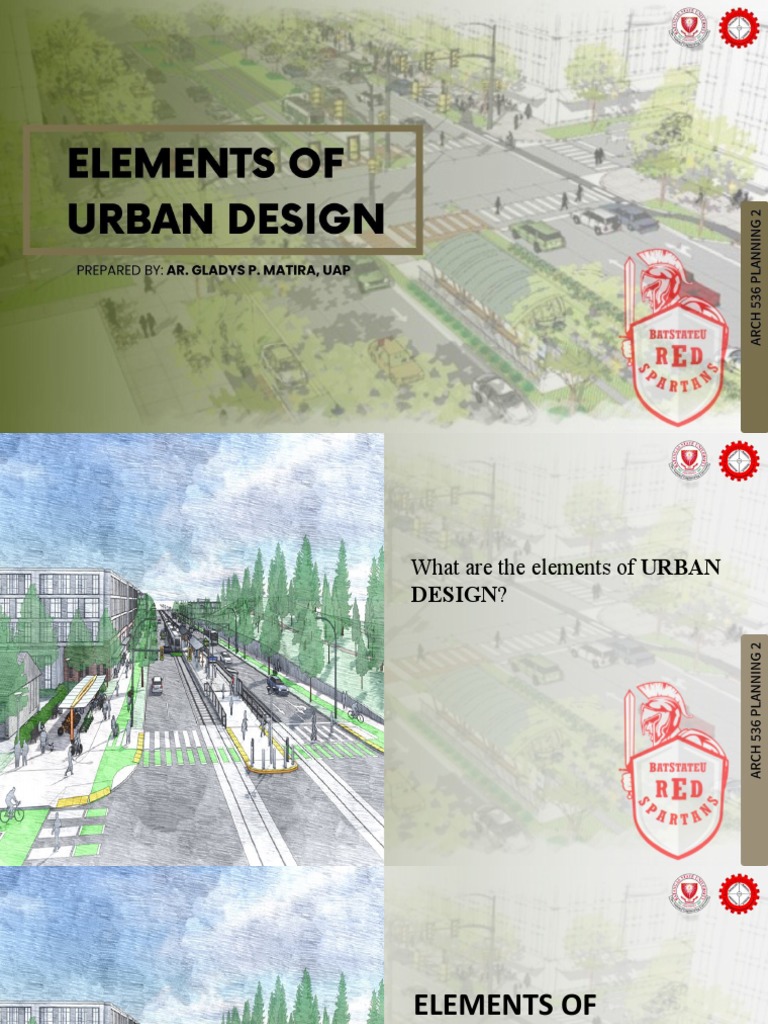 Topic 6 Elements of Urban Design | PDF | Street | Transport