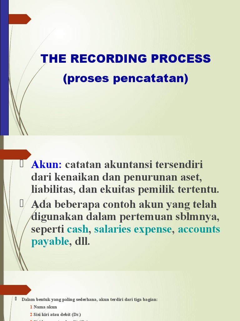 Proses Pencatatan Akuntansi | PDF