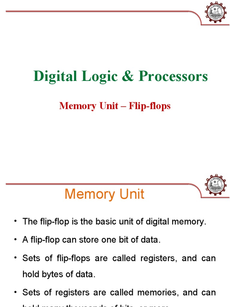 1 - Memory Unit - Flip-Flops (DLP-2021-22) | PDF | Electrical Engineering | Electronic Design