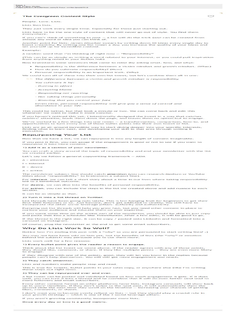 The Evergreen Content Style | PDF | Cognition | Communication