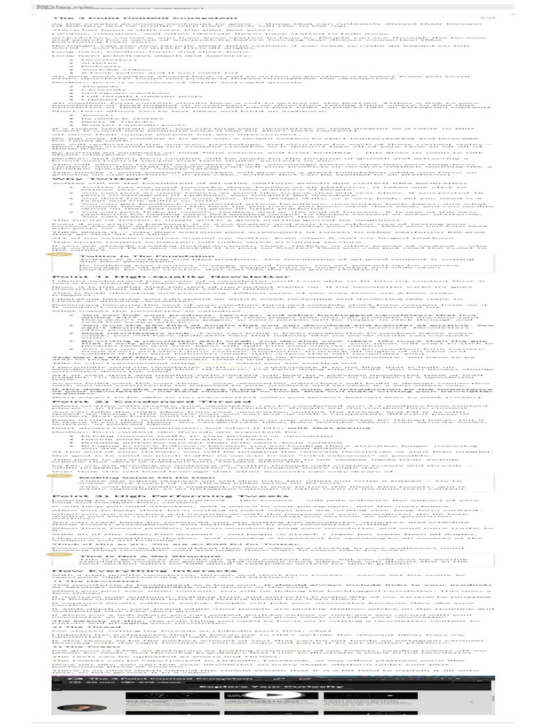3-Point Content Ecosystem Guide | PDF | You Tube | Communication