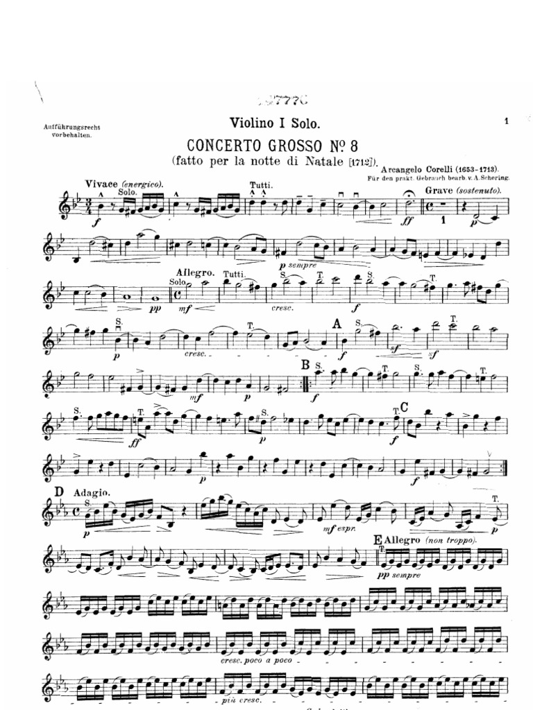 Corelli - Concerto Grosso No8 | PDF