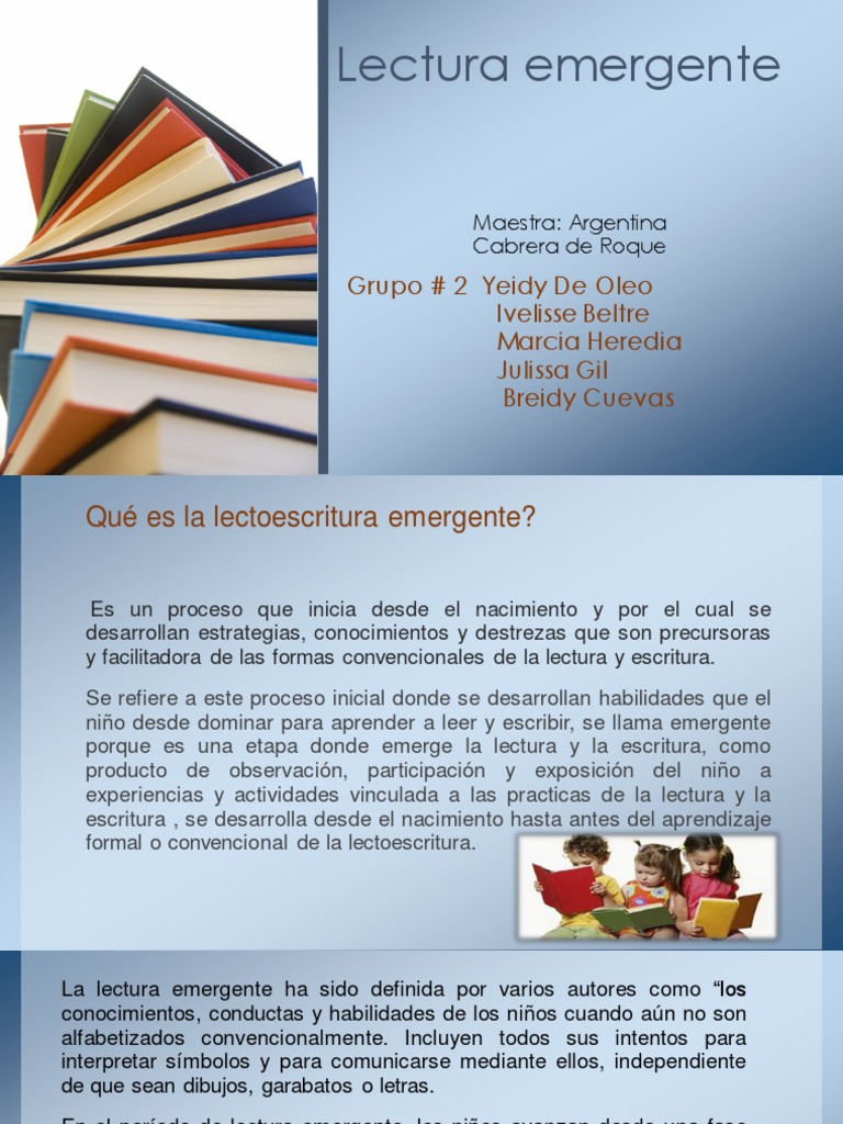 Lectura Emergente | PDF | Aprendizaje | Escritura
