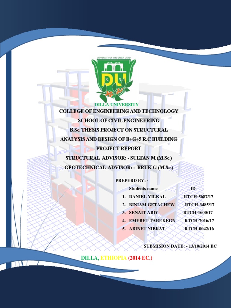 Analysis and Design of B+G+5 RC Building | Download Free PDF | Beam ...