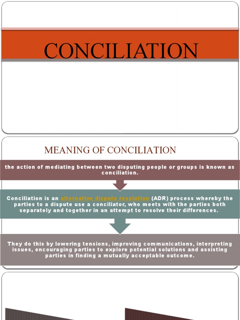 Conciliation | PDF | Mediation | Alternative Dispute Resolution